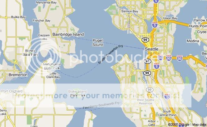 Seattle Ferry Routes Map