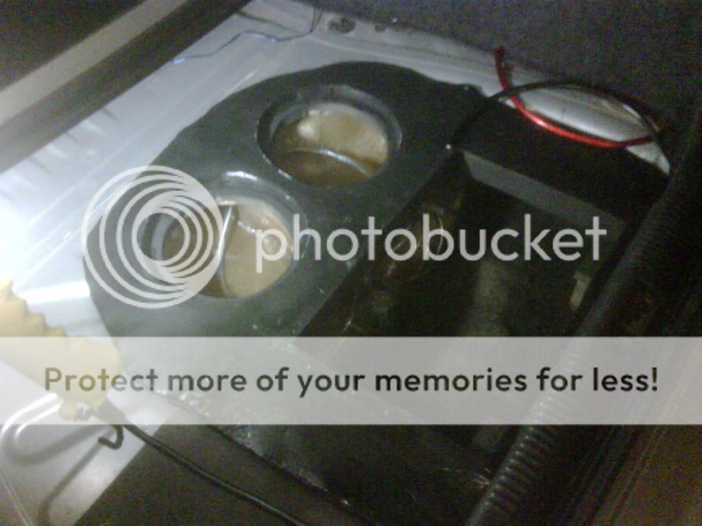 Fiberglass sub box/amp rack in spare tire well - 04 sti (lots of pics ...