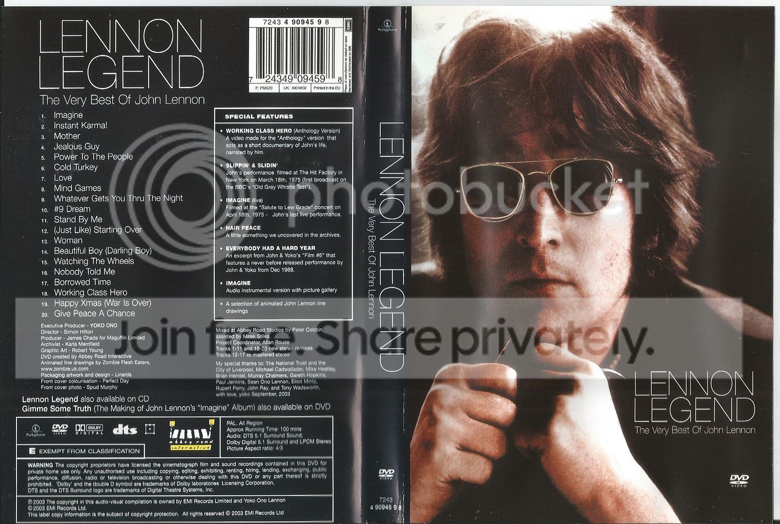 Lennon Legend Album Cover